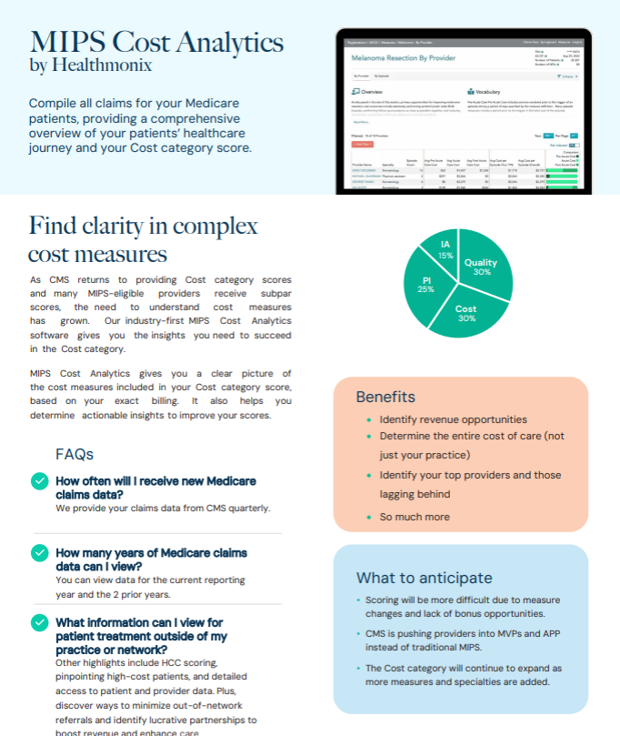 MIPS Cost Analytics Overview